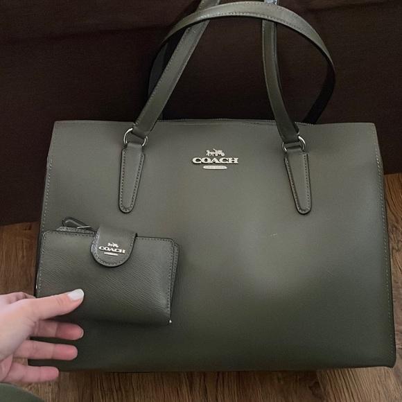 Coach | Bags | Coach Tote Bag Army Green Very Good Condition | Poshmark